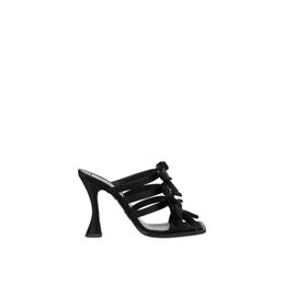 Moschino Sandalen - Sculpted Heel Sandals With Bow Detail - Gr. 38 (EU) - in Schwarz - f&uuml;r Damen