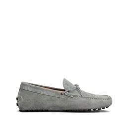 Tod's Tod's Loafer - Grey Suede Slip-On Loafers With Bow Detail - Gr. 10 - in Grau - f&uuml;r Damen