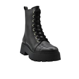 Michael Kors Stiefel - Black Leather Boots With Platform Sole - Gr. 9 - in Schwarz - f&uuml;r Damen