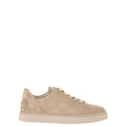Tod's Tod's Low-Top Sneaker - Soft Suede Calfskin Sneakers With Rubber Details - Gr. 39 (EU) - in Beige - f&uuml;r Damen
