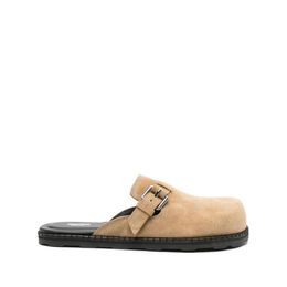 Moschino Loafer - Light Beige Suede Sandals - Gr. 40 (EU) - in Beige - f&uuml;r Damen
