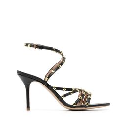 Moschino Sandalen - 90Mm Black Calf Leather Sandals - Gr. 36 (EU) - in Braun - f&uuml;r Damen