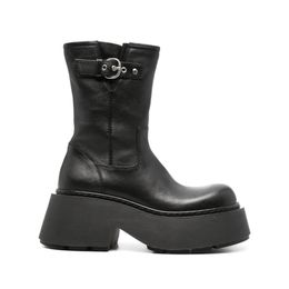Vic Mati&eacute; Vic Mati&eacute; Stiefel - Ankle-Length Black Calf Leather Boots - Gr. 39 (EU) - in Schwarz - f&uuml;r Damen
