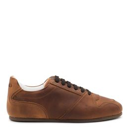 Moschino Low-Top Sneaker - Brown Leather Sneakers - Gr. 40 (EU) - in Braun - f&uuml;r Damen