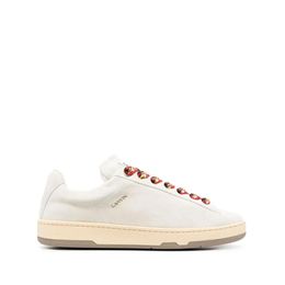 Lanvin Low-Top Sneaker - Low-Top Sneakers With Multicolored Laces - Gr. 40 (EU) - in Beige - f&uuml;r Damen