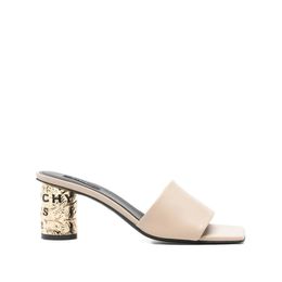 Givenchy Sandalen - Beige Sandals With Metallic Block Heel - Gr. 36 (EU) - in Beige - f&uuml;r Damen