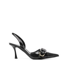 Givenchy Hohe Schuhe - Panelled Black Calf Leather Slingback Pumps - Gr. 36 (EU) - in Schwarz - f&uuml;r Damen