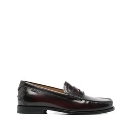Bally Loafer - Burgundy Leather Flat Shoes - Gr. 8 - in Schwarz - f&uuml;r Damen