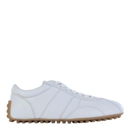 Tod's Tod's Low-Top Sneaker - White Leather Sneakers With Gum Rubber Sole - Gr. 37 (EU) - in Grau - f&uuml;r Damen