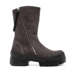 Vic Mati&eacute; Vic Mati&eacute; Stiefel - Panelled Grey Calf Suede Ankle Boots - Gr. 37,5 (EU) - in Schwarz - f&uuml;r Damen