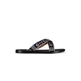Givenchy Sandalen - Crossed Fabric Strap Sandals With Logo - Gr. 36 (EU) - in Schwarz - f&uuml;r Damen