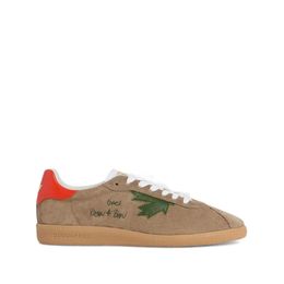 Dsquared2 Low-Top Sneaker - Multicolour Sneakers With Asymmetrical Detail - Gr. 42 (EU) - in Beige - f&uuml;r Damen