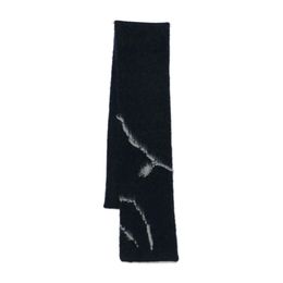 Dries Van Noten T&uuml;cher & Schals - Rectangular Abstract Pattern Scarf In Deep Navy - Gr. unisize - in Schwarz - f&uuml;r Damen