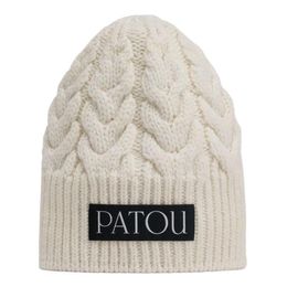 Patou Caps & M&uuml;tzen - Cable Knit Merino Wool Hat - Gr. ONE SIZE - in Beige - f&uuml;r Damen