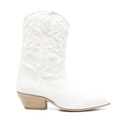 Vic Mati&eacute; Vic Mati&eacute; Stiefel - Intricately Textured White Boots - Gr. 36 (EU) - in Wei&szlig; - f&uuml;r Damen