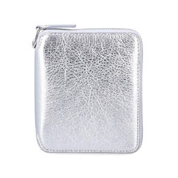 Comme des Gar&ccedil;ons Comme des Garcons Portemonnaies - Textured Metallic Leather Zip-Around Wallet - Gr. unisize - in Wei&szlig; - f&uuml;r Damen