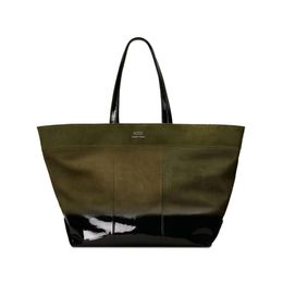 AMI Paris Shopper & Totes - Olive Green Panelled Tote Bag - Gr. unisize - in Schwarz - f&uuml;r Damen