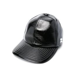Courr&egrave;ges Courr&egrave;ges Caps & M&uuml;tzen - Black Patent Finish Six-Panel Hat - Gr. S - in Schwarz - f&uuml;r Damen