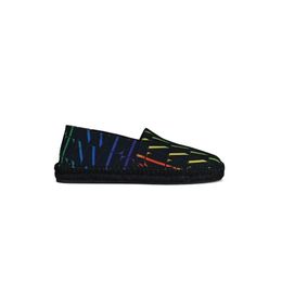 Valentino Garavani Loafer - Multicolored Logo Print Espadrilles With Foldable - Gr. 40 (EU) - in Schwarz - f&uuml;r Damen
