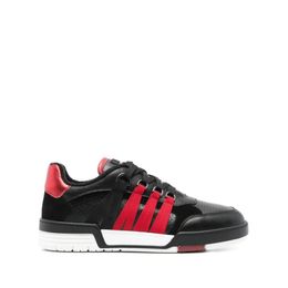 Moschino Low-Top Sneaker - Panelled Calf Leather And Suede Sneakers - Gr. 45 (EU) - in Schwarz - f&uuml;r Damen