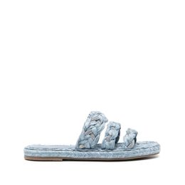 Aquazzura Sandalen - Interwoven Blue Sandals With Rhinestone Embellishm - Gr. 36 (EU) - in Grau - f&uuml;r Damen