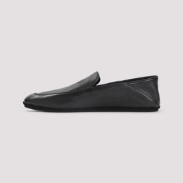 John Lobb Loafer - Grained Leather Loafers With Silhouette - Gr. 8 - in Schwarz - f&uuml;r Damen