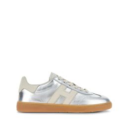 Hogan Low-Top Sneaker - Metallic Silver Silk And Nylon Sneakers - Gr. 36 (EU) - in Wei&szlig; - f&uuml;r Damen