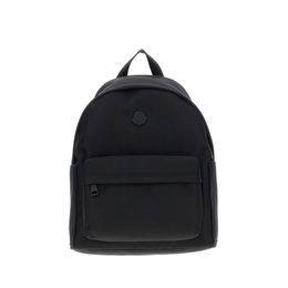Moncler Rucks&auml;cke - Smooth-Profile Backpack With Front Zip Pocket - Gr. unisize - in Schwarz - f&uuml;r Damen