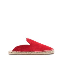 Lanvin Loafer - Suede Slip-On Mules - Gr. 40 (EU) - in Rot - f&uuml;r Damen