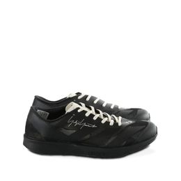 Y-3 Low-Top Sneaker - Black And White Fabric Sneakers - Gr. 10_5 - in Schwarz - f&uuml;r Damen