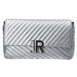John Richmond Hobo Bags - Rectangular Metallic Quilted Bag With Jr Logo - Gr. unisize - in Wei&szlig; - f&uuml;r Damen