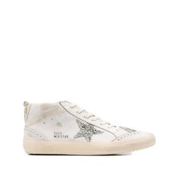 Golden Goose Deluxe Brand Golden Goose Low-Top Sneaker - Mid-Top Sneakers With Glitter Star - Gr. 35 (EU) - in Wei&szlig; - f&uuml;r Damen