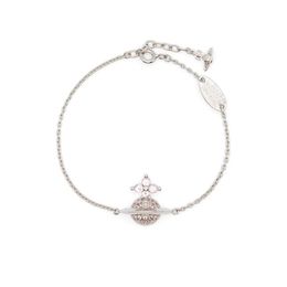Vivienne Westwood Armband - Silver-Tone Bracelet With Signature Orb Plaque - Gr. ONE SIZE - in Mehrfarbig - f&uuml;r Damen