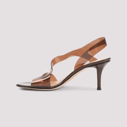 Gianvito Rossi Sandalen - Transparent Brown Pvc Metropolis Sandals - Gr. 36 (EU) - in Grau - f&uuml;r Damen