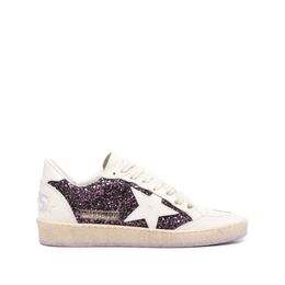 Golden Goose Deluxe Brand Golden Goose Low-Top Sneaker - Beige Glitter Detail Leather Sneakers - Gr. 38 (EU) - in Beige - f&uuml;r Damen
