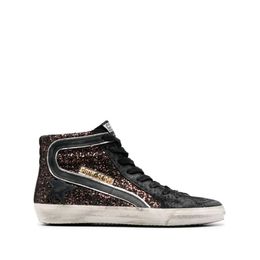 Golden Goose Deluxe Brand Golden Goose Low-Top Sneaker - High-Top Sneakers With Glittery Silk - Gr. 35 (EU) - in Schwarz - f&uuml;r Damen