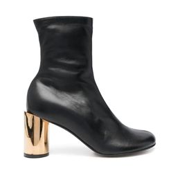 Lanvin Stiefel - 75Mm Black Calf Leather Ankle Boots - Gr. 36 (EU) - in Schwarz - f&uuml;r Damen
