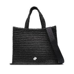 Patou Shopper & Totes - Structured Rectangle Tote Bag In Black Raffia - Gr. unisize - in Schwarz - f&uuml;r Damen