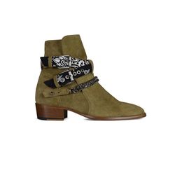 Amiri Stiefel - Boots Bandana Buckle - Gr. 41 (EU) - in Gr&uuml;n - f&uuml;r Damen