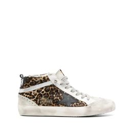 Golden Goose Deluxe Brand Golden Goose Low-Top Sneaker - Leopard Print Silk And Nylon Mid-Top Sneakers - Gr. 37 (EU) - in Grau - f&uuml;r Damen