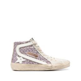 Golden Goose Deluxe Brand Golden Goose Low-Top Sneaker - High-Top Sneakers With Glittery Textured Fabric - Gr. 35 (EU) - in Beige - f&uuml;r Damen