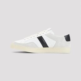 Tom Ford Low-Top Sneaker - Low-Top Sneakers With Grey Suede Accents - Gr. 43,5 (EU) - in Wei&szlig; - f&uuml;r Damen
