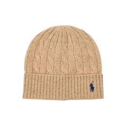 Polo Ralph Lauren Caps & M&uuml;tzen - Cable-Knit Wool-Cashmere Beanie With Ribbed Hem - Gr. ONE SIZE - in Beige - f&uuml;r Damen