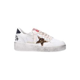 Golden Goose Deluxe Brand Golden Goose Low-Top Sneaker - Vintage-Inspired Ball Star Sneakers With Leopard P - Gr. 39 (EU) - in Wei&szlig; - f&uuml;r Damen