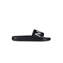Moncler Loafer - Black Slides With Iconic Logo Detail - Gr. 40 (EU) - in Schwarz - f&uuml;r Damen