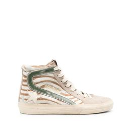Golden Goose Deluxe Brand Golden Goose Low-Top Sneaker - High-Top Sneakers With Zebra Stripe Pattern - Gr. 37 (EU) - in Beige - f&uuml;r Damen