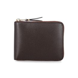 Comme des Gar&ccedil;ons Comme des Garcons Portemonnaies - Compact Leather Zip-Around Wallet With Gold-Tone Z - Gr. unisize - in Braun - f&uuml;r Damen
