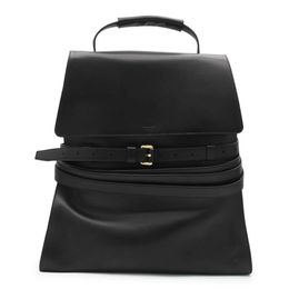 Moschino Rucks&auml;cke - Black Leather Backpack - Gr. unisize - in Schwarz - f&uuml;r Damen