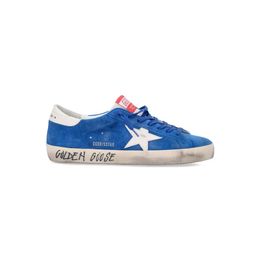 Golden Goose Deluxe Brand Golden Goose Low-Top Sneaker - Distressed Blue Suede Low-Top Sneakers With Contra - Gr. 41 (EU) - in Blau - f&uuml;r Damen
