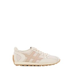 Hogan Low-Top Sneaker - Textured White Sneakers With Elevated Sole - Gr. 41 (EU) - in Beige - f&uuml;r Damen